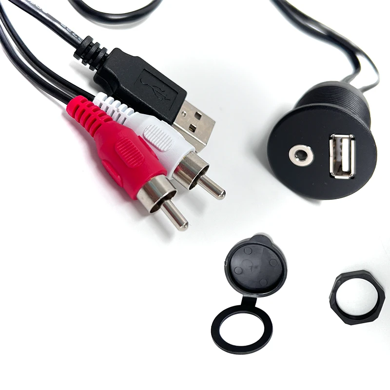 Car-stereo-USB-cable-dashboard-line-cover-AV-lines-waterproof-audio ...