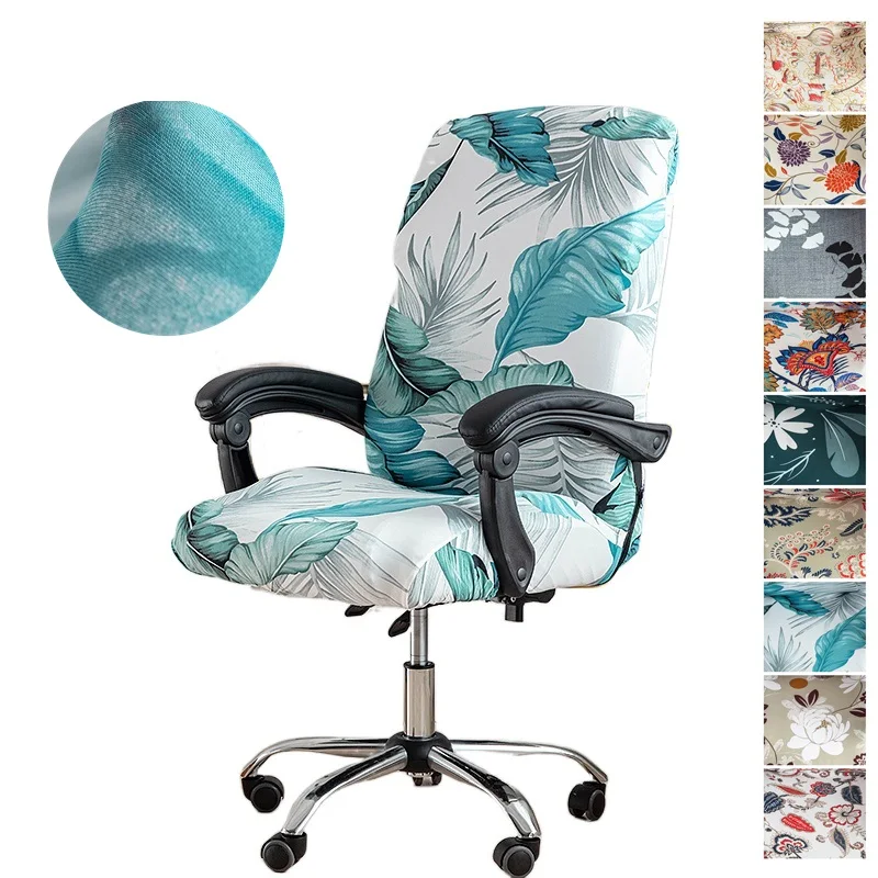 Elastic-Computer-Office-Chair-Covers-Floral-Printed-Anti-dirty-Rotating ...