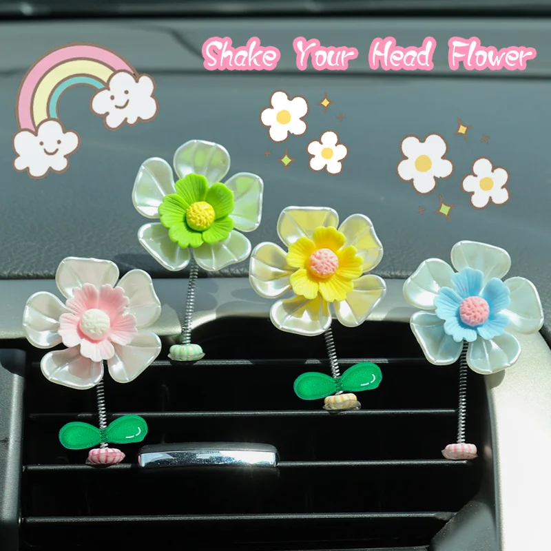 Shell-Flower-Car-Ornaments-Car-Interior-Center-Console-Mirror-Helmet ...