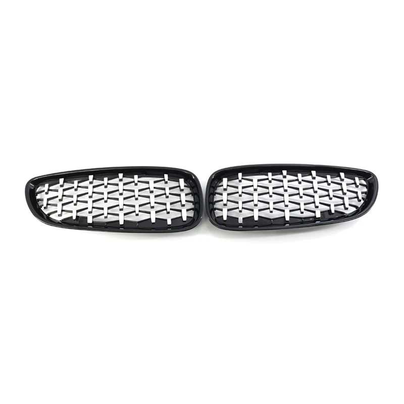 Front Kidney Grille Diamond Style Racing Grille Black Chrome For BMW Z4 ...