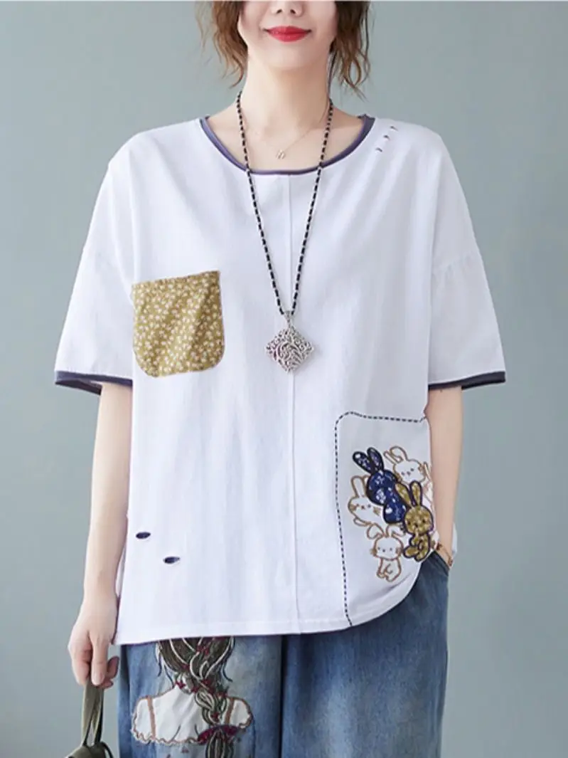 Harajuku Fashion Vintage Indie Folk Clothing 2022 Womens Casual Summer ...