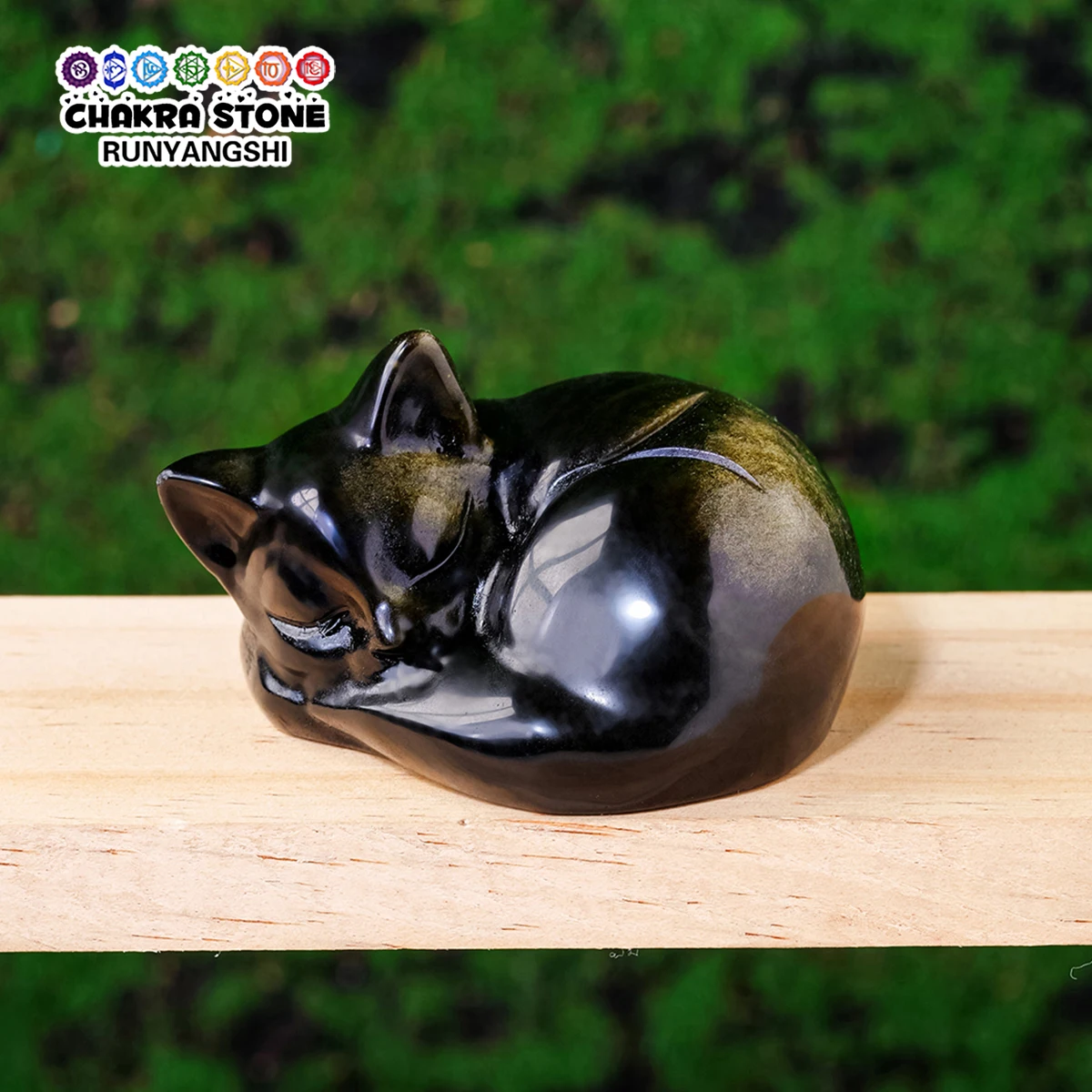 Natural-Crystal-Stone-Golden-Obsidian-Cat-Polished-Carving-Home ...