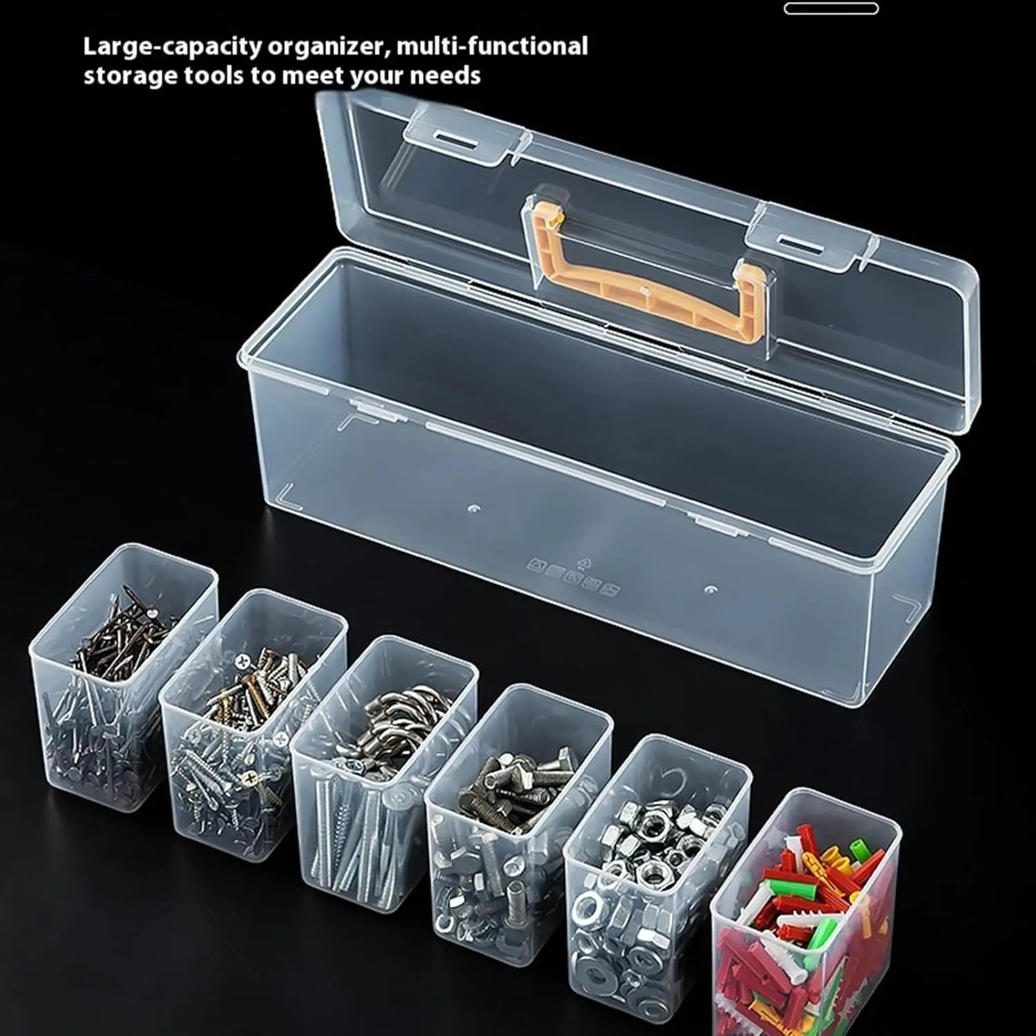 Rectangular Parts Storage Box with Dividers for Hardware Tools Lego ...
