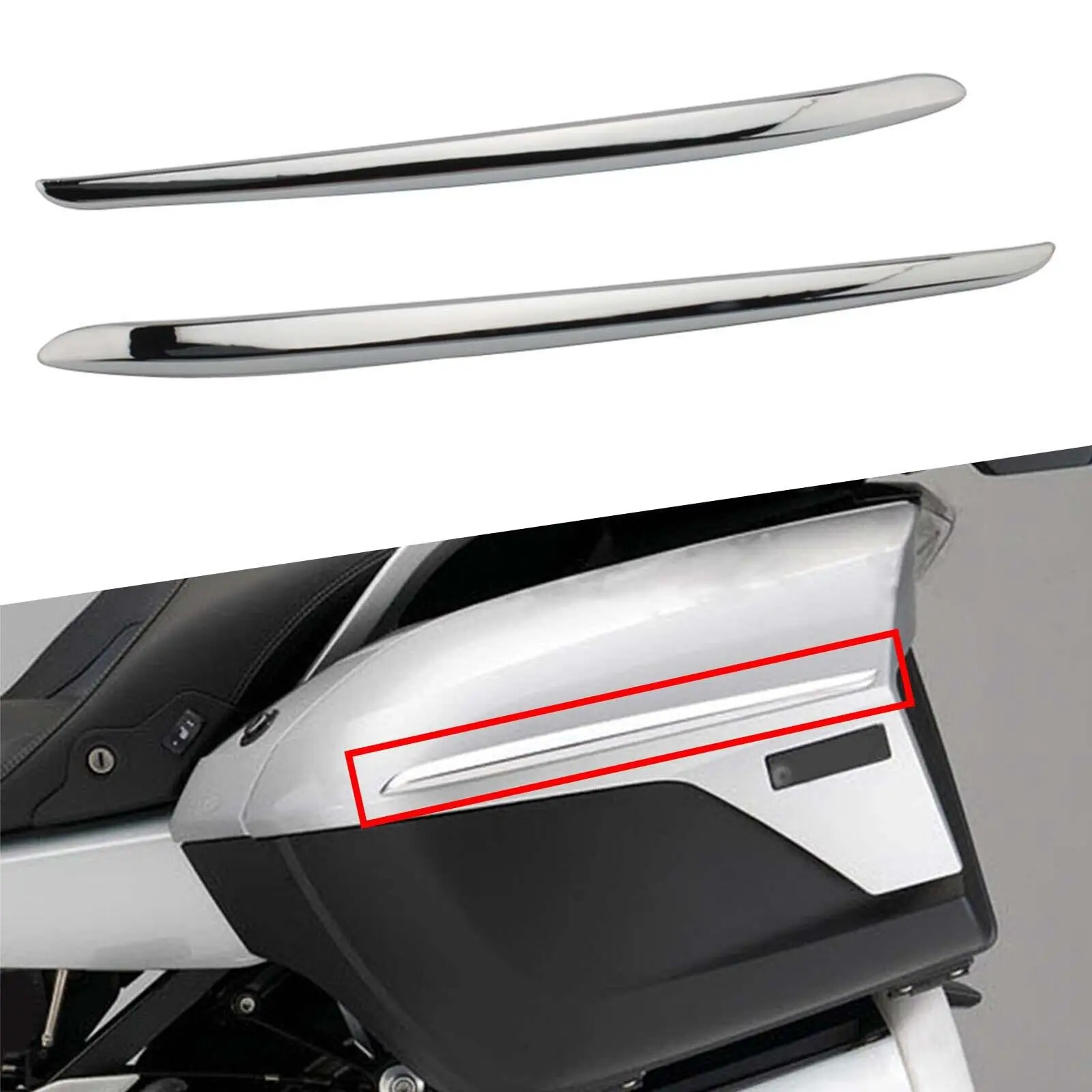 Side-Panel-Storage-Box-Plating-Trim-Strip-Silver-2-Pieces-for-BMW ...