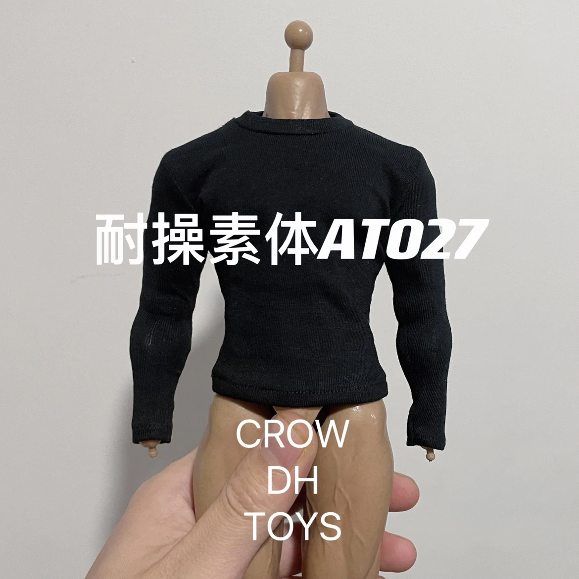 1/6 Soldier Worldbox 바디 근육 바디 AT027 옷 바디 블랙 긴 소매 티셔츠 12 인치 근육 액션 바디 TBL ...