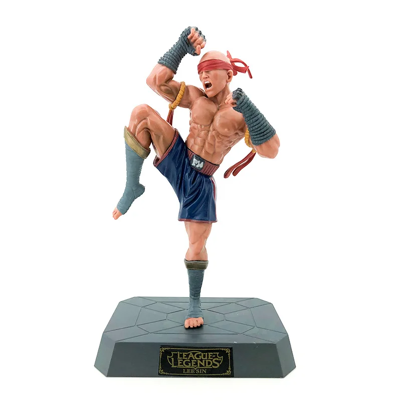 League Of Legend Anime Figure Muay Thai Lee Sin Action Figure Pvc Statue Standing Model Toy Room Ornament Collectible Toys Gift Action Figures
