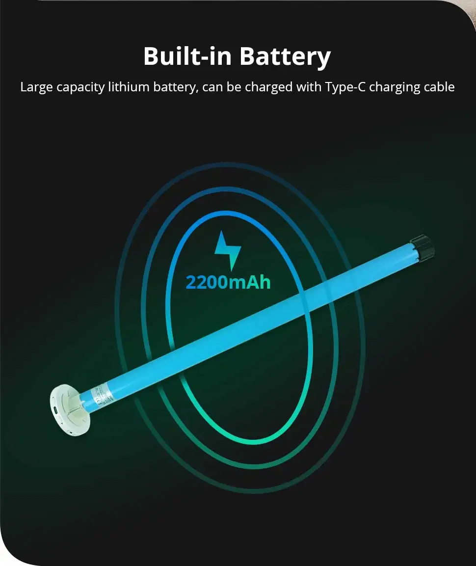 Zemismart Tuya Zigbee Smart Electric Roller Shade Motor Rechargeable ...