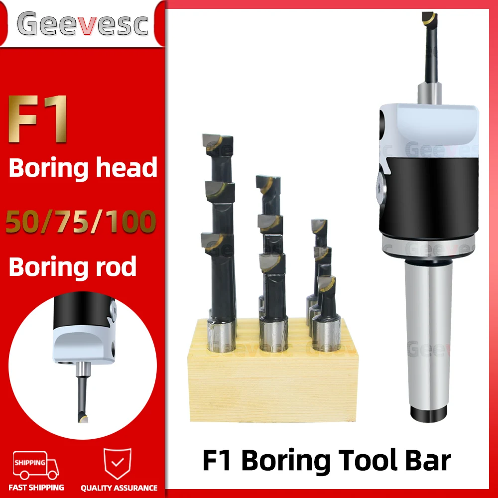 F1 Boring Hole Boring Bar Set Tungsten Carbide Bar Boring Head MT2 MT3 ...