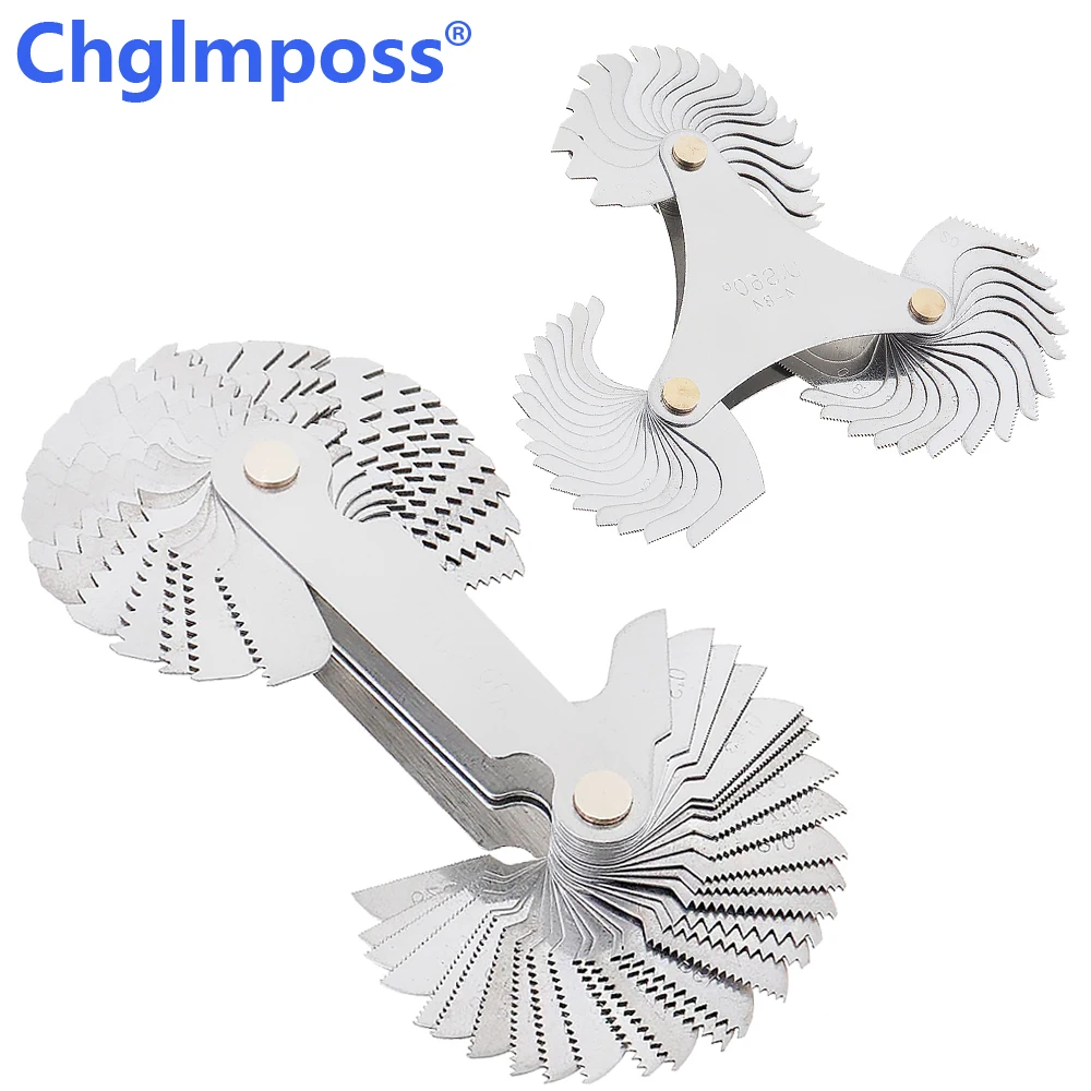 Calibrador de paso de tornillo de 20 a 58 cuchillas, medidor de ...