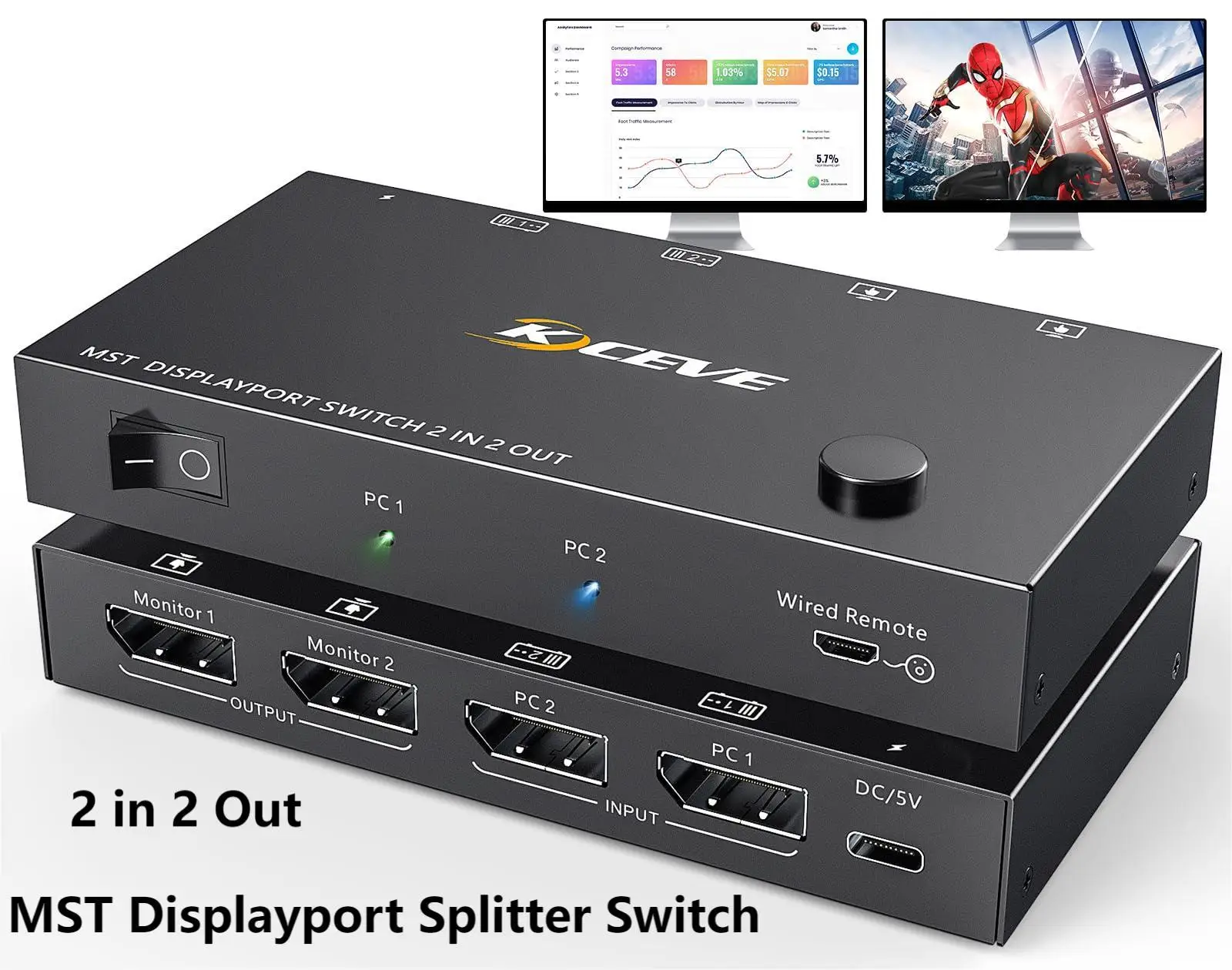 MST-Displayport-Splitter-Switch-2-in-2-Out-Displayport-Switcher-for-2 ...