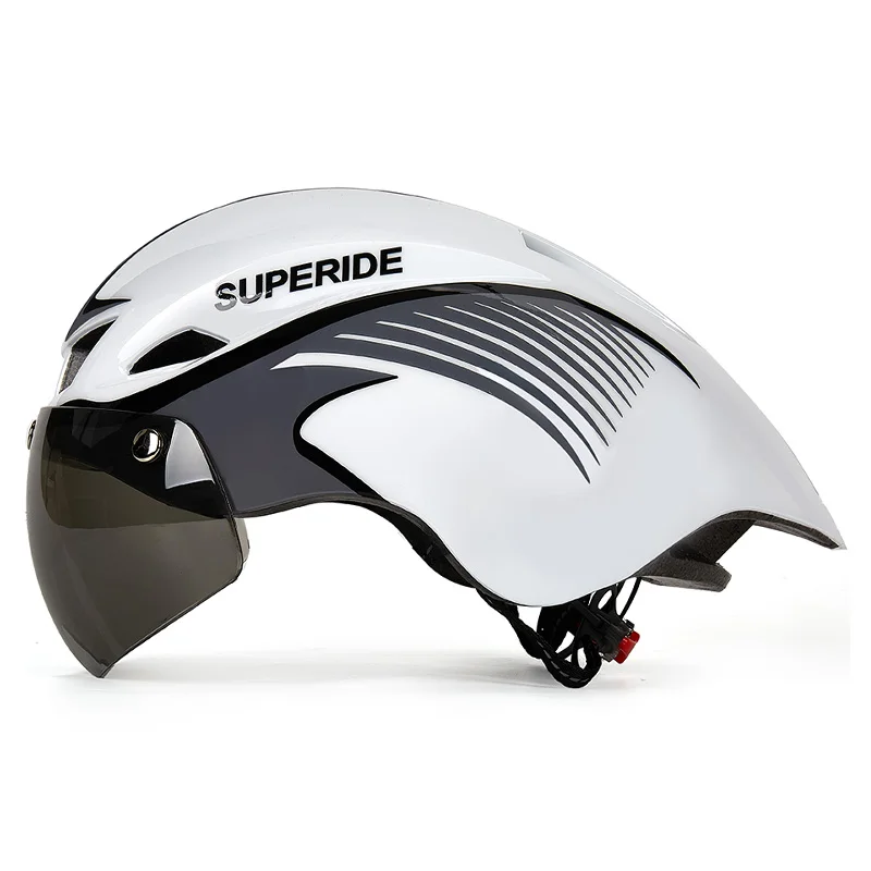 SUPERIDE Men Women In-mold Cycling Helmet with TT Lens Aerodynamic DH ...