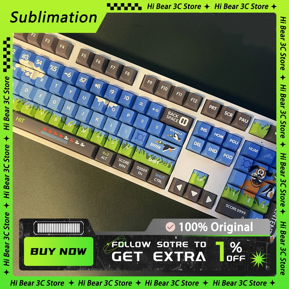 Duck-Keycap-PBT-Sublimation-Cherry-Height-Mechanical-Keyboard-Keycaps ...