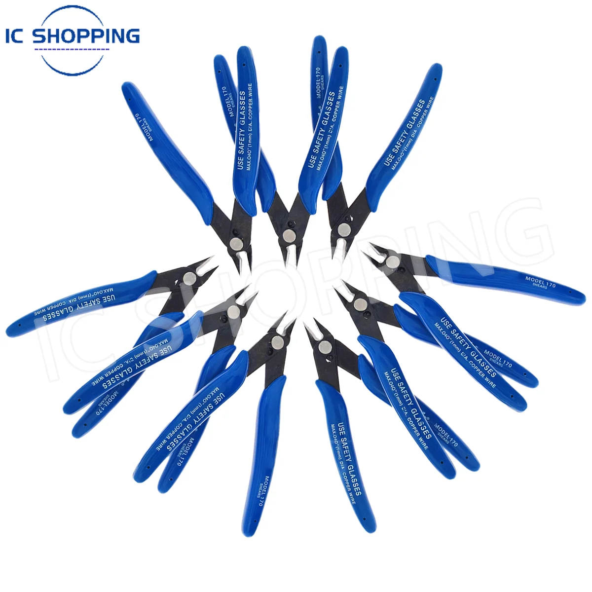 10-pieces-equipped-with-flush-cutting-pliers-side-cutters-diagonal-side ...