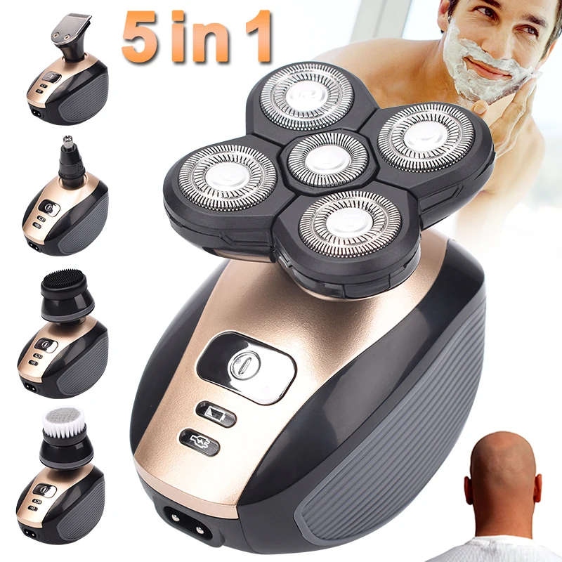 5-in-1-4D-Rechargeable-Electric-Shaver-Five-Floating-Heads-Razors-Hair ...