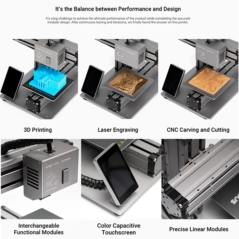 Newest 2021 3D Printer Snapmaker CNC Router Engraving Machine 3 in 1 ...