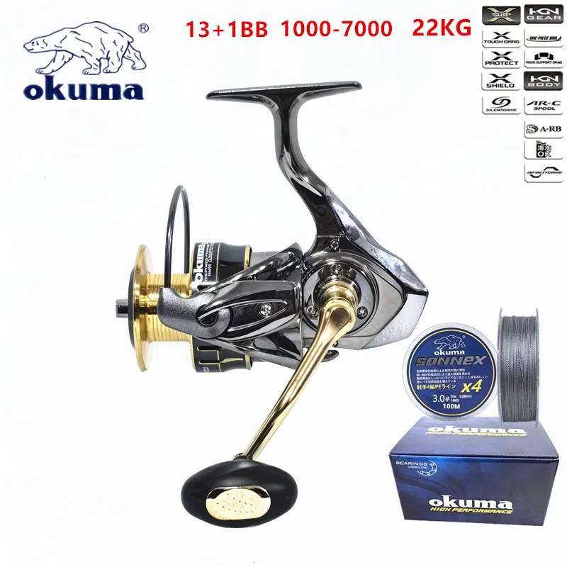 OKUMA-All-Metal-Fishing-Reel-22KG13-1-High-speed-Fishing-Line-Wheel ...