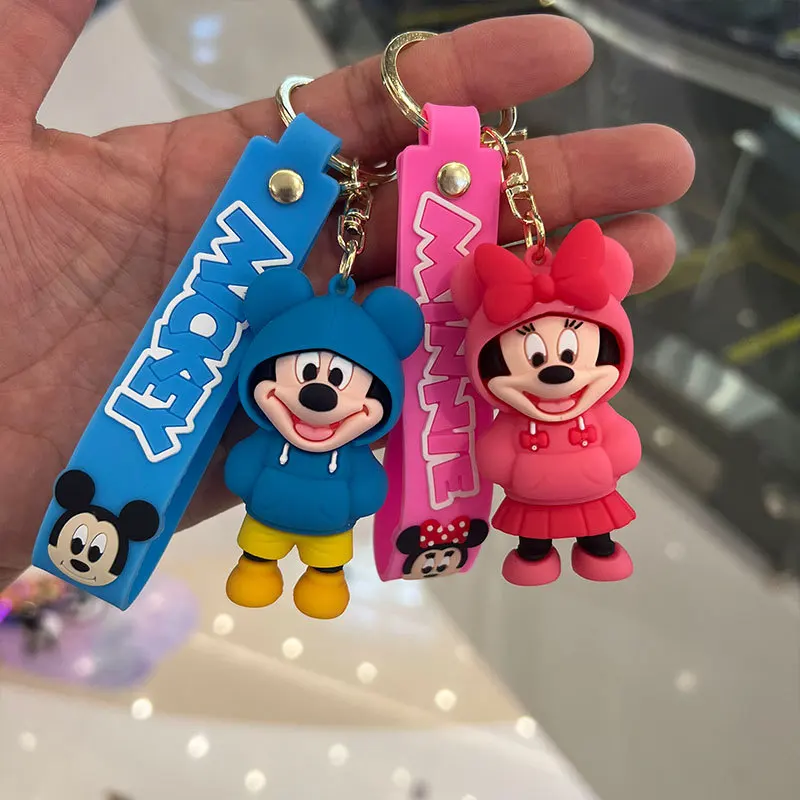 Disney-Cartoon-Fashion-Clothing-Figure-Keychain-Cute-Mickey-Minnie ...