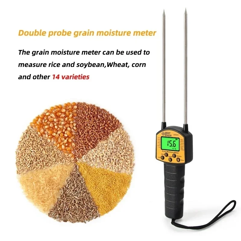 AR991 Professional Digital Grain Moisture Meter for Corn Wheat Rice ...