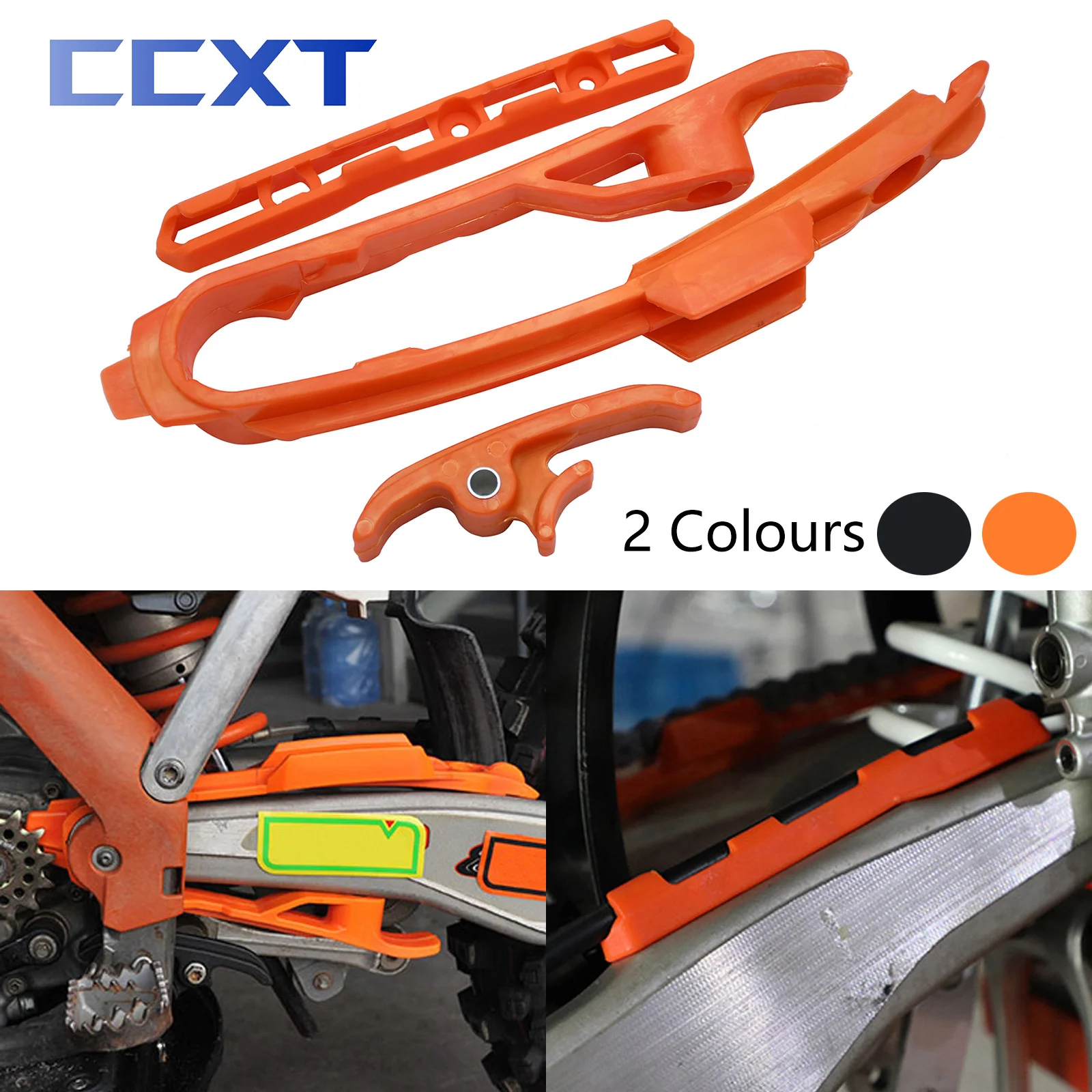 Motorcycle-Chain-Guide-Slider-Swingarm-and-Brake-Hose-Clamp-For-KTM-SX ...