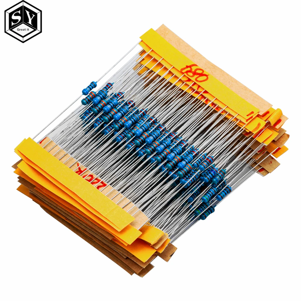 1-Pack-300PCS-10-1M-Ohm-1-4w-Resistance-1-Metal-Film-Resistor ...