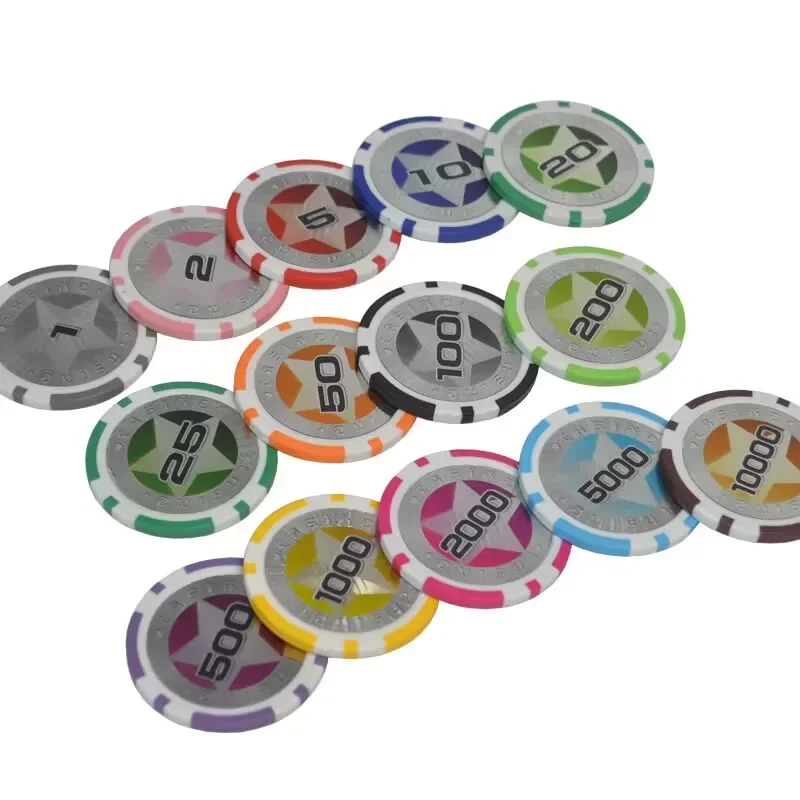 Profissional-Baccarat-Texas-Poker-Chips-Set-Moedas-Pentacle-Casino ...