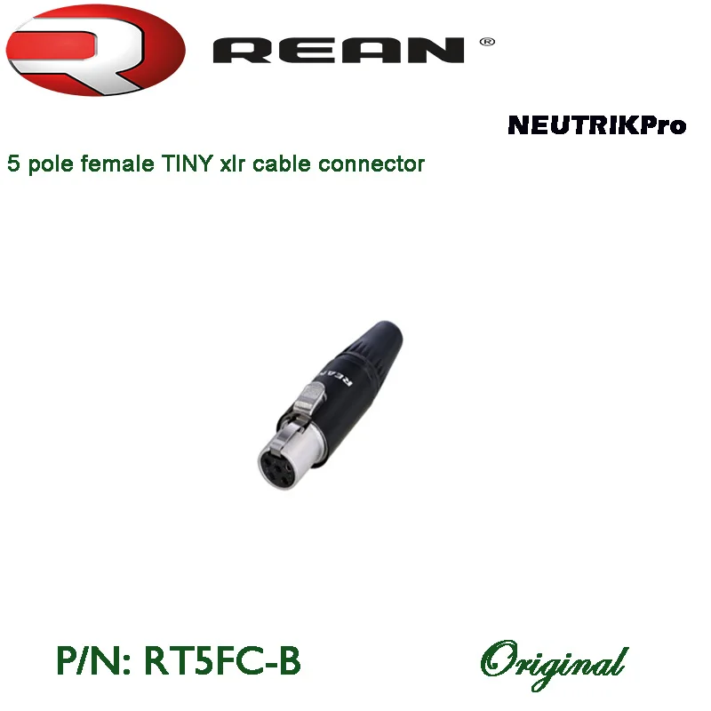 Original-REAN-MINI-XLR-RT5FC-B-5-pole-female-TINY-xlr-cable-connector ...