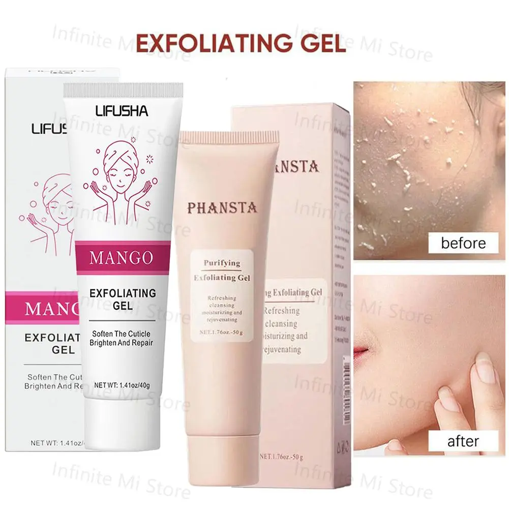40g/50g Face Exfoliating Gel Deep Cleaning Pores Gentle Exfoliate Oil ...