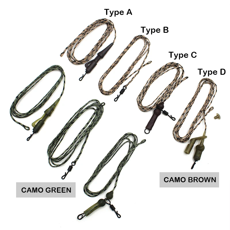 100cm-45lb-2pcs-Carp-Fishing-Lead-Core-Line-Leader-Leadcore-Lead-Clip ...