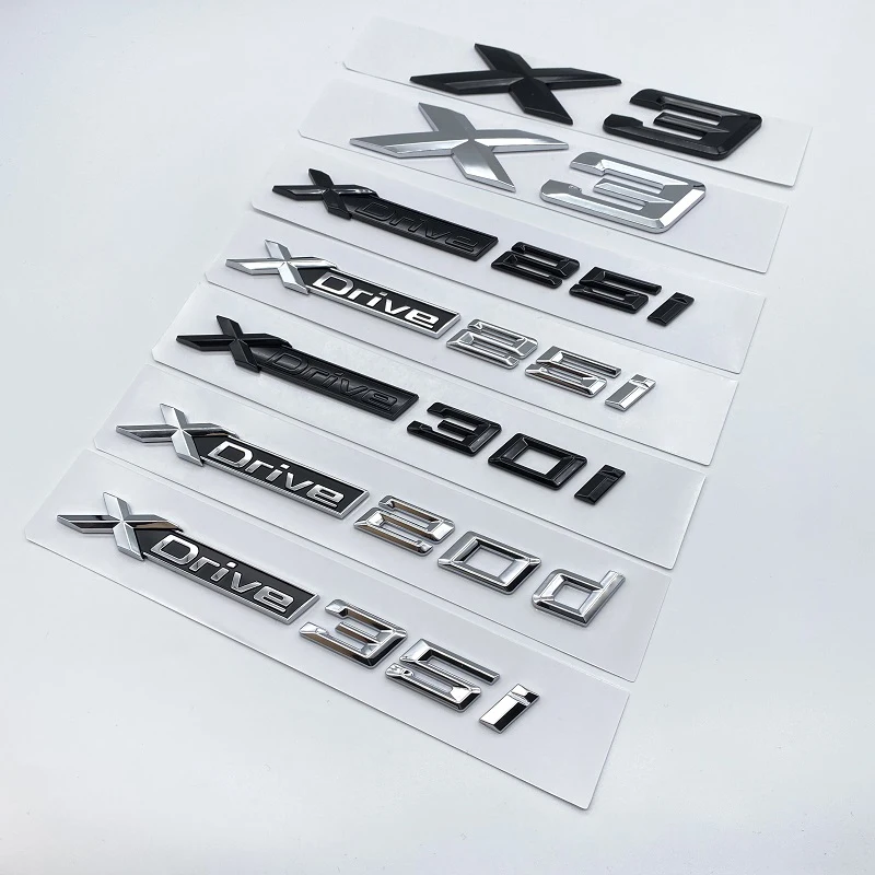 New-Chrome-Black-Fender-Letters-SDrive20i-XDrive20i-XDrive28i-XDrive30i ...