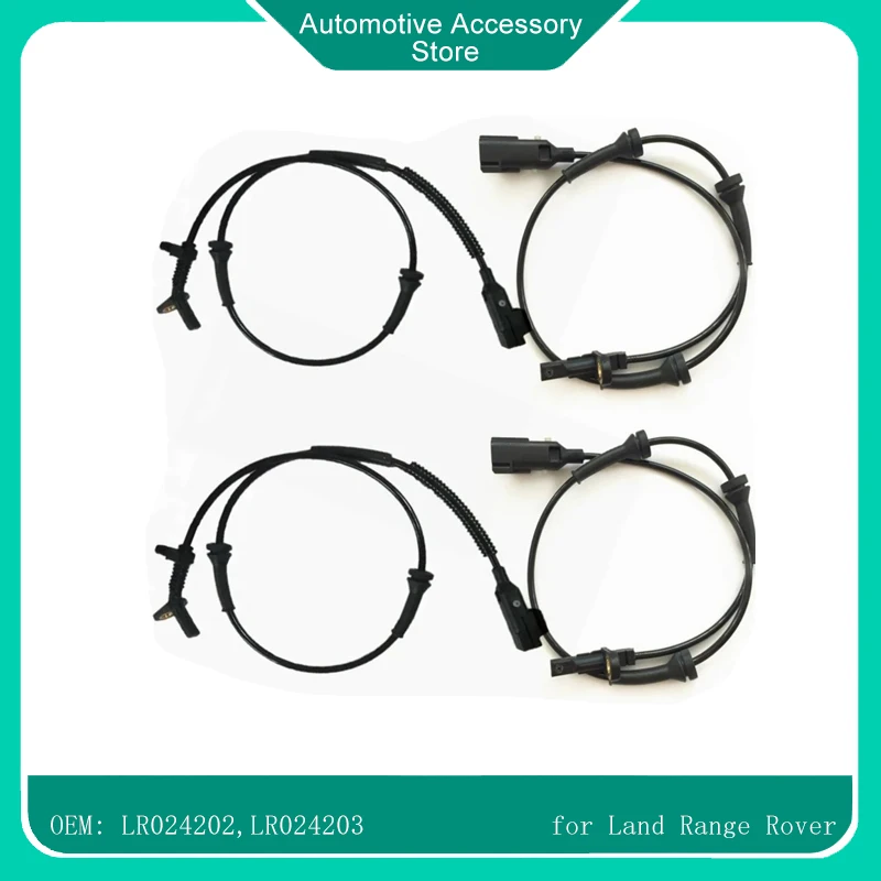LR024202 LR024203 4Pcs Car Front Rear Wheel Speed ABS Sensor for Land ...