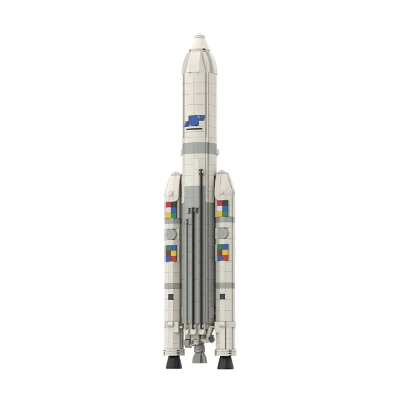 1:110 Ariane 5 ECA Rocket Building Block Model Kit MOC Artificial ...