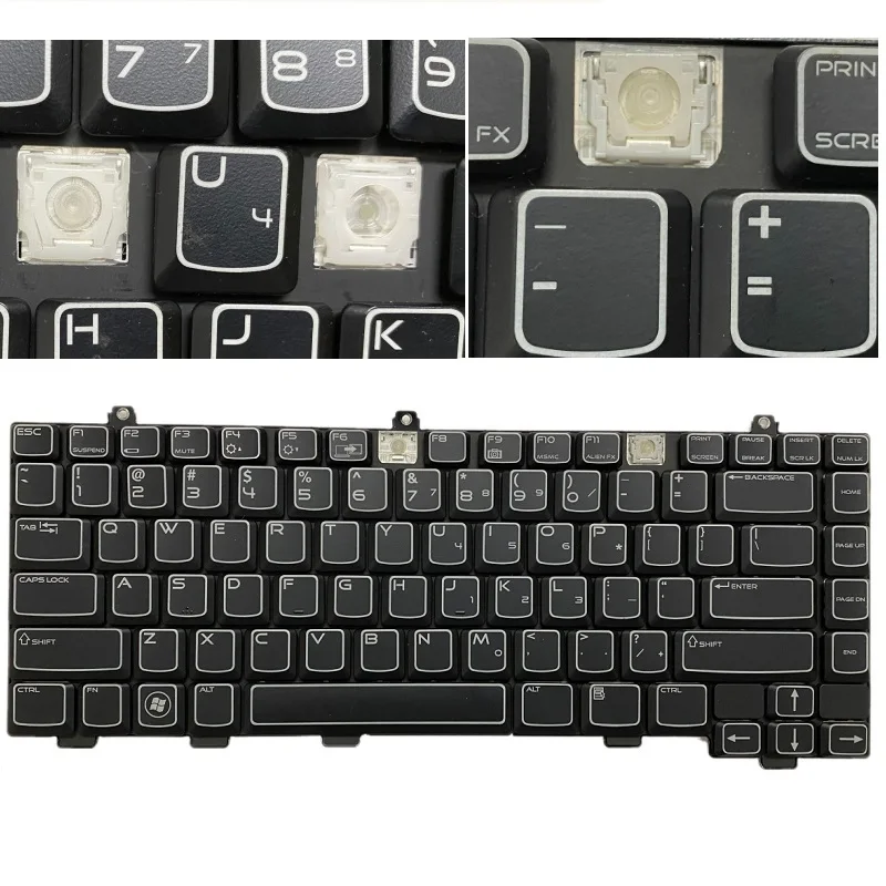 Keycaps-Keys-Scissor-Clip-Hinge-For-DELL-Alienware-M14X-M15X-R1-R2-R4 ...