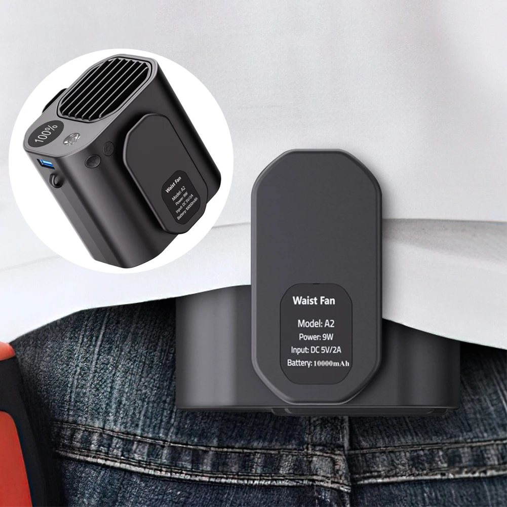 Waist-Clip-Fan-Clip-on-Belt-Fan-Multifunction-Cooling-Fan-LED-Display ...