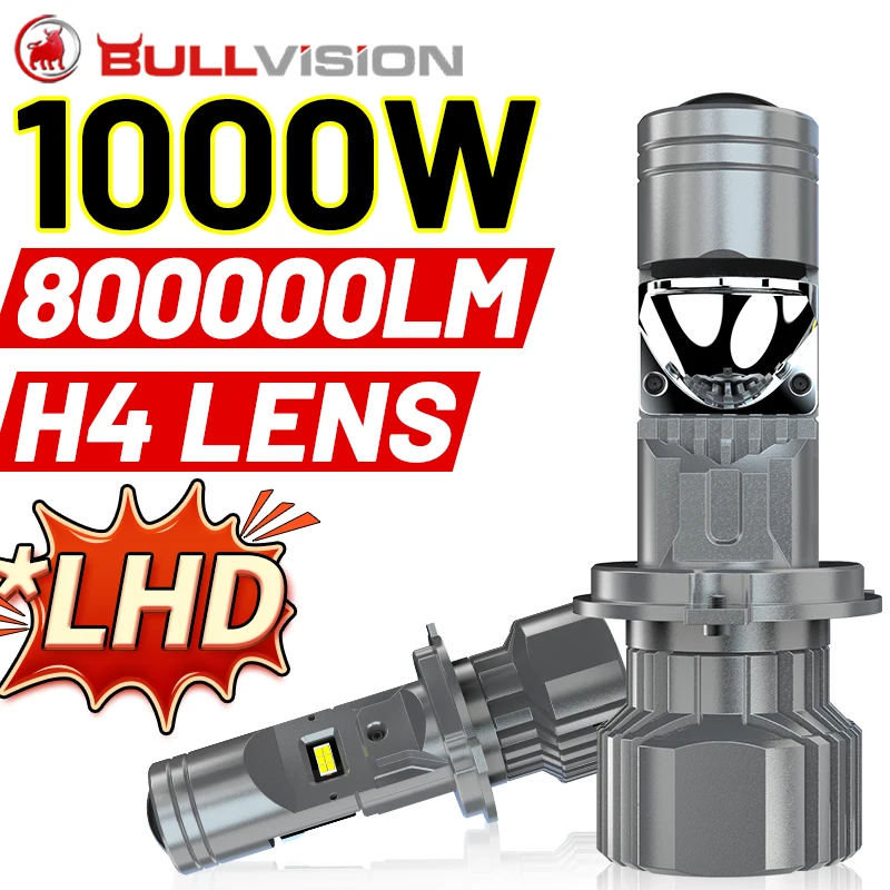 1000W-H4-Bi-LED-Headlights-Projector-Lens-800000LM-Car-Headlight-Bulbs ...