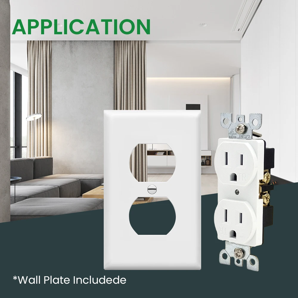US standard plug sockets, comes with a PVC white panel, wall-mounted ...