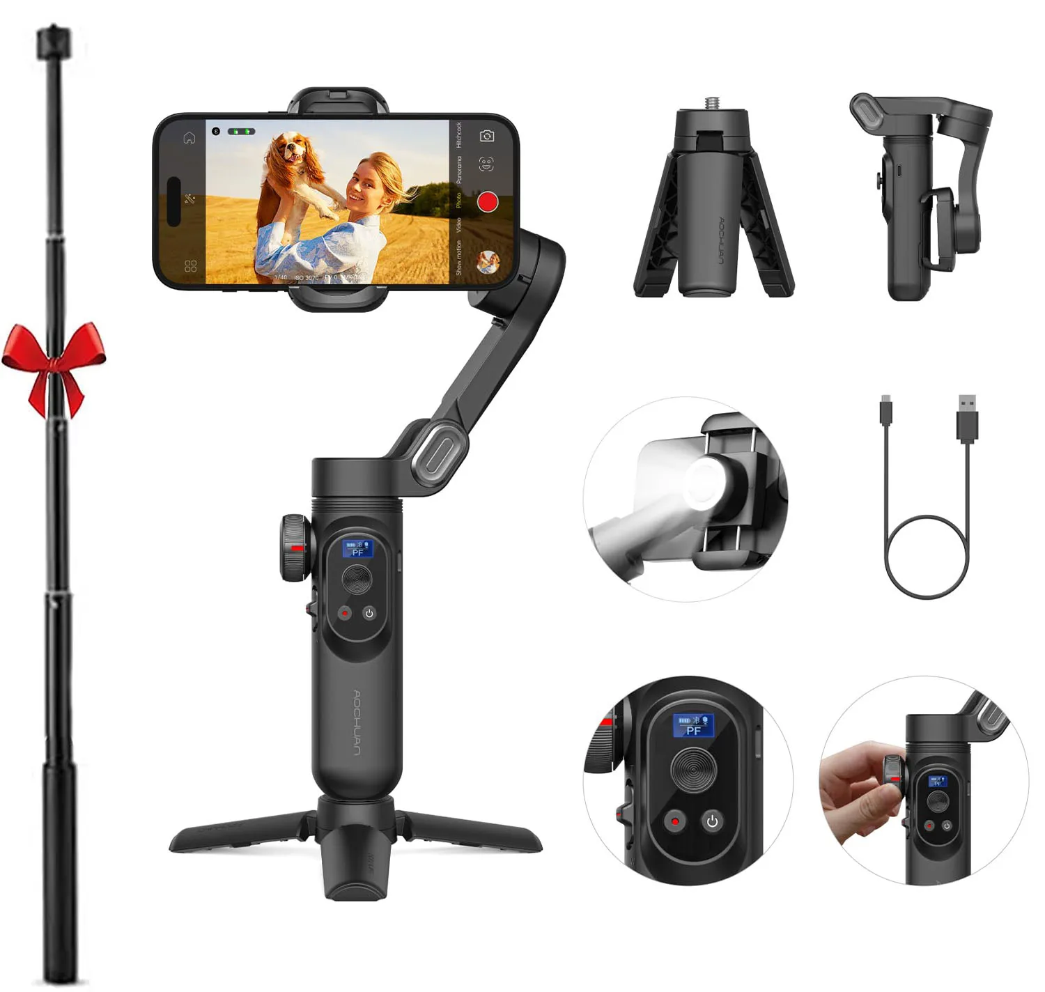 Smart-X-Pro-3-Axis-Handheld-Gimbal-Stabilizer-Wireless-Charging-LED ...