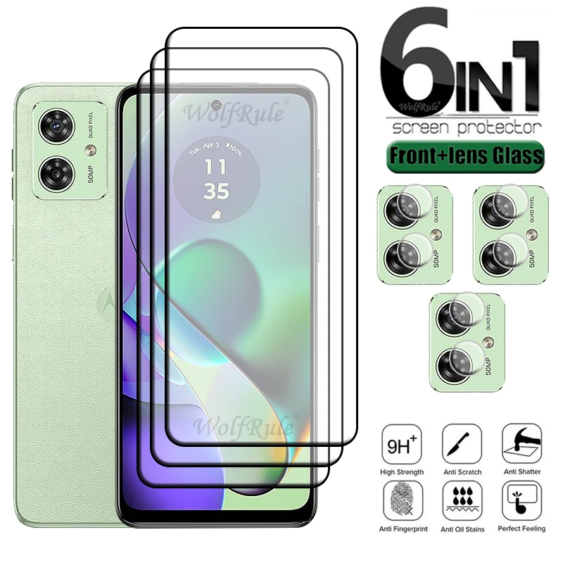 6-in-1-For-Moto-G54-Glass-For-Motorola-Moto-G54-Tempered-Glass-Full ...