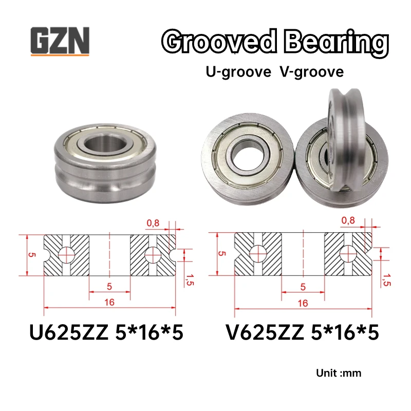 4pcs-V-Grooved-Bearing-623-624-625-Outer-Ring-Grooved-Bearing-626-627 ...