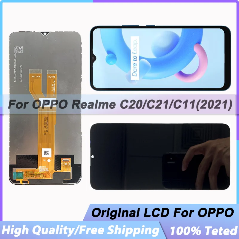 Original For OPPO Realme C11 2021 LCD Display Touch Screen Digitizer For Realme C20 C21 LCD ...