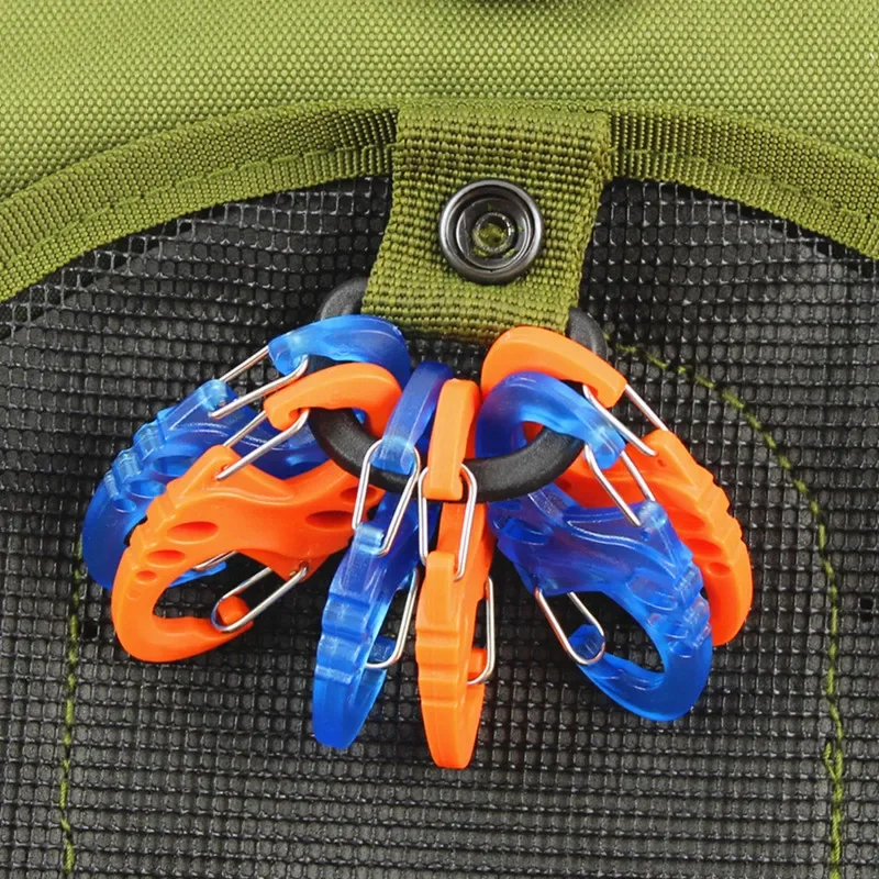 4PCS-S-Type-Carabiner-Camping-Mountaineering-Backpack-Quick-hang ...