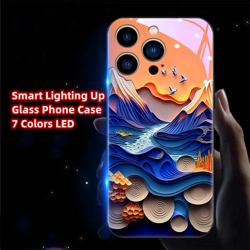 Summer-Orange-Light-Led-Light-Phone-Case-Call-Flash-Glitter-Cover-For ...