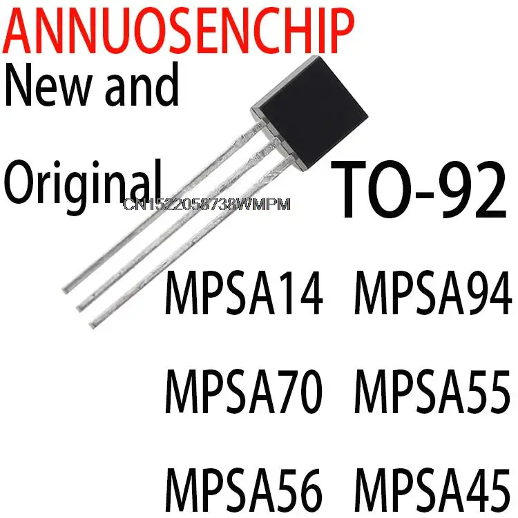 100PCS Novo e Original TO 92 A56 A14 MPSA14 MPSA94 MPSA70 MPSA55 MPSA56 MPSA45 MPSA64 MPSA29 ...