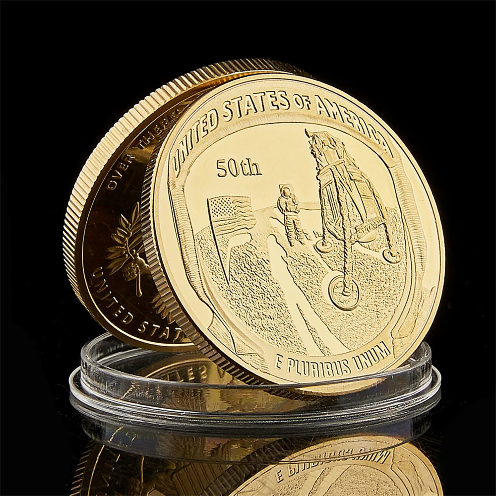 USA Moon Landing Mercury Gemini Apollo E PLURIBUS UNUM In God We Trust ...