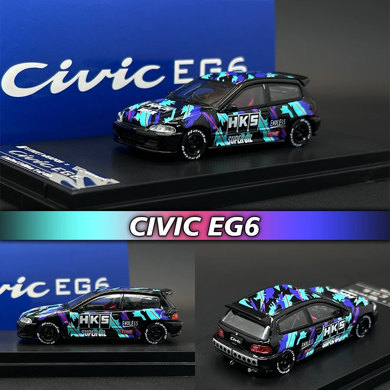 Stokta-SW-1-64-CIVIC-EG6-HKS-Diecast-Diorama-araba-modeli-koleksiyonu ...