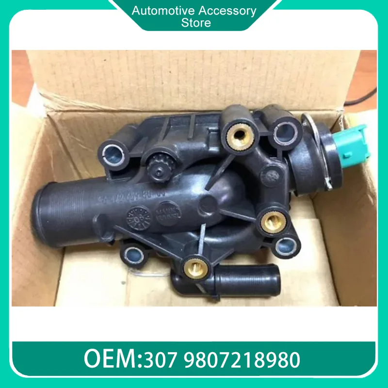9807218980 Engine Coolant Thermostat with Housing With Sensor for ...
