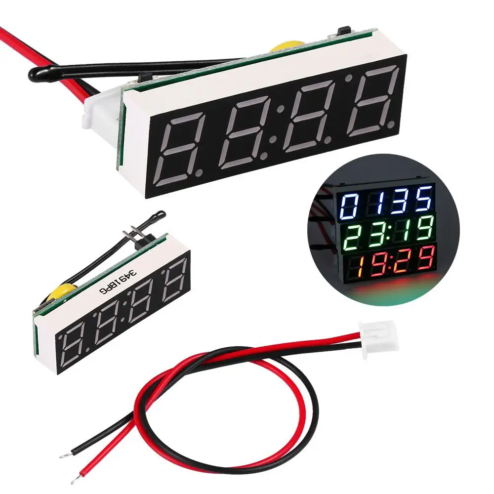Mini-rel-gio-de-carro-digital-com-display-LED-term-metro-volt-metro-temporizador-digital ...