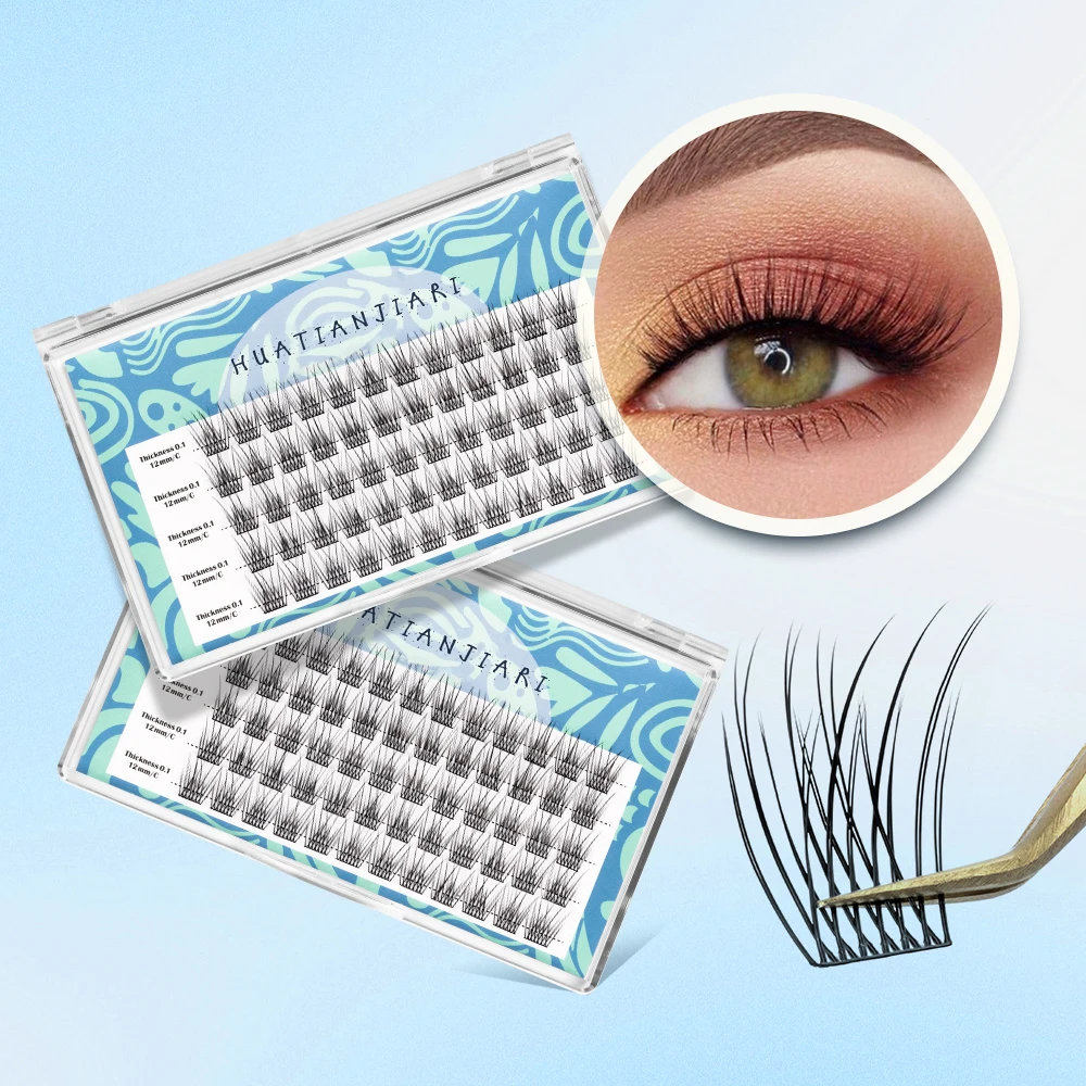 Natural-Cluster-Lashes-60-PCS-DIY-Individual-Eyelash-Extension ...