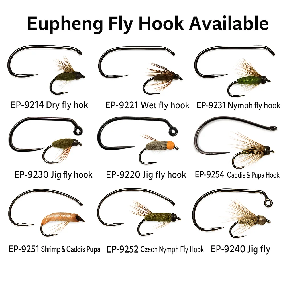 Eupheng 100 stks Concurrentie Weerhaakloze Vliegvissen Haken ...