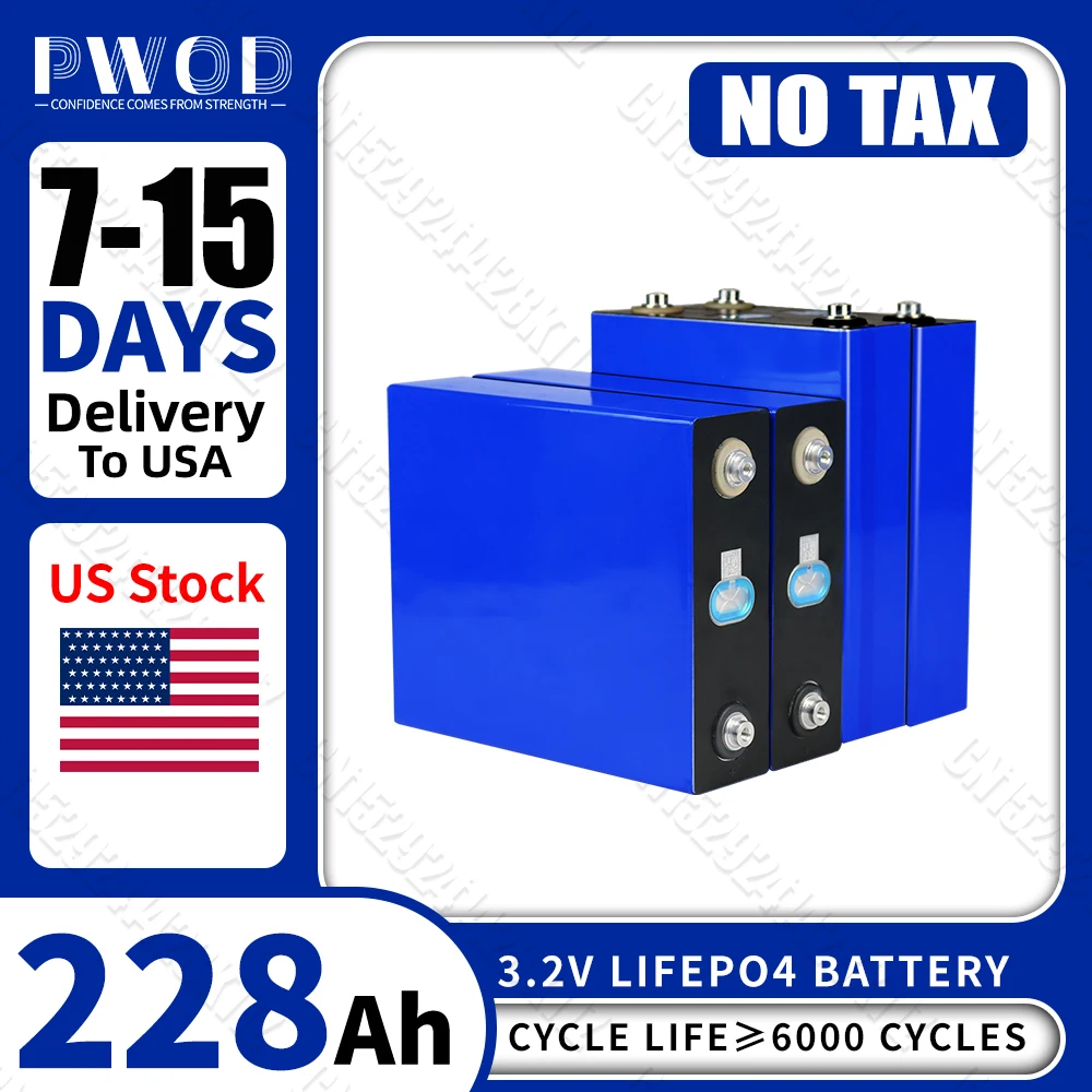 US-Stock-PWOD-228AH-Lifepo4-Battery-Grade-A-6000-Cycles-Lithium-iron ...
