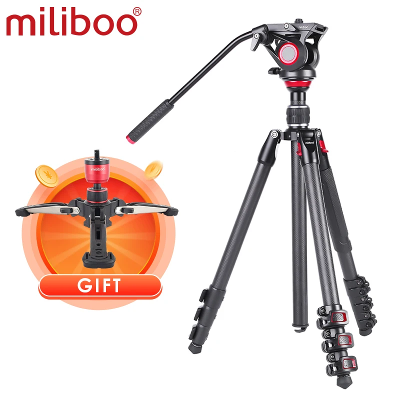 miliboo MUFP Carbon Fiber Lightweight Tripod Stand for Digital DSLR ...